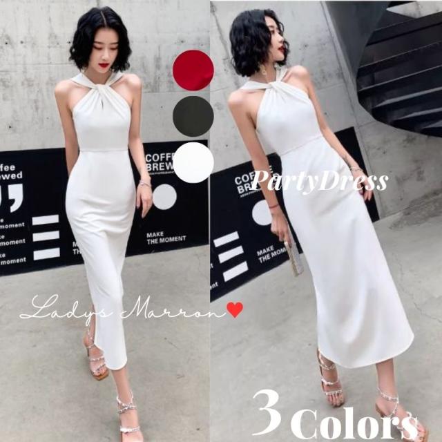 結婚式 タイトドレス ノースリーブドレス ホルターネックドレス パーティードレス 韓国 かっこいい 結婚式 お呼ばれ 服 服装 スマートカジュアル レディース 結婚式お呼ばれドレス 夏ドレス 個性的 ゲストドレス キャバ嬢ドレス ラウンジドレス