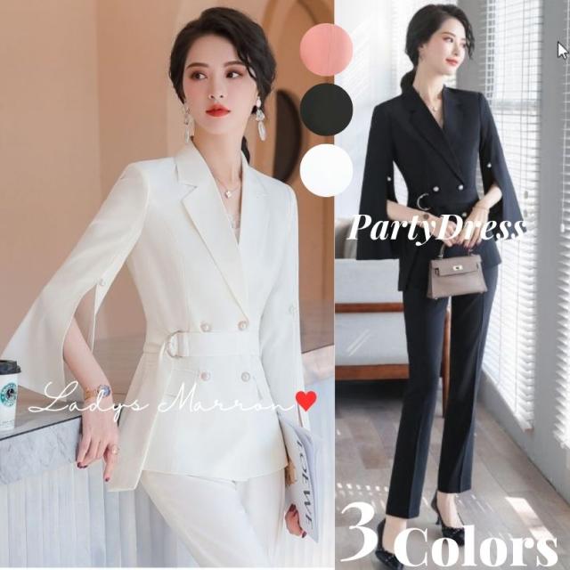 ケープドレス ケープセットアップ パンツドレス パンツスーツ スマートカジュアル レディース 同窓会 成人式 二次会 結婚式 卒業式 卒園式 かっこいい セレモニースーツ セレモニーセットアップ パンツスタイル ドレスパンツ ママ オシャレ パーティードレス 韓国