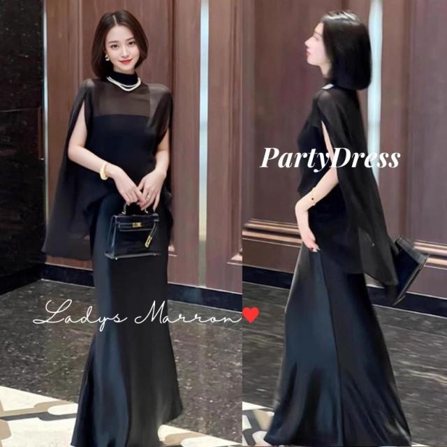 ケープドレス 結婚式服装 結婚式 服装 50代 同窓会 マザーズドレス マザードレス 親族 パーティードレス 40代 60代 ミセスドレス 結婚式 お呼ばれ 服 かっこいい スマートカジュアル レディース フォーマルワンピース ロングドレス 結婚式ドレス ポンチョドレス