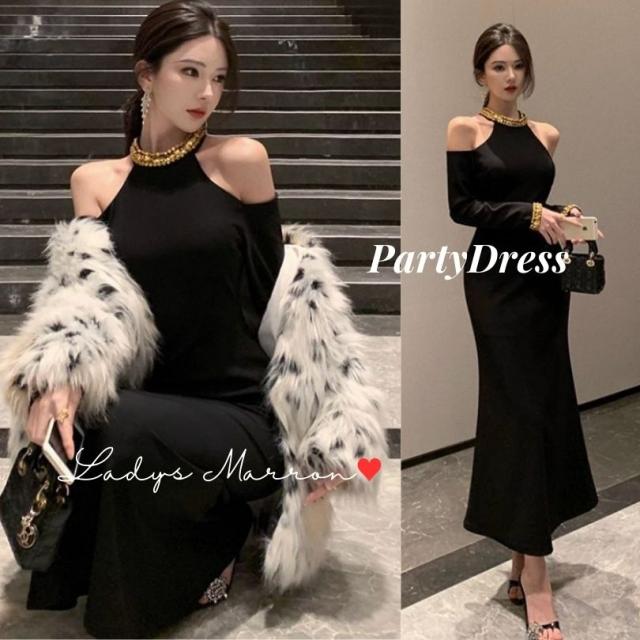 マーメイドドレス ホルターネックドレス 結婚式 タイトドレス パーティードレス 韓国 同窓会 服装 結婚式 お呼ばれ 服 かっこいい 黒ドレス お呼ばれドレス 結婚式お呼ばれドレス 同窓会ドレス 成人式ドレス 二次会ドレス ロングワンピース お呼ばれワンピース