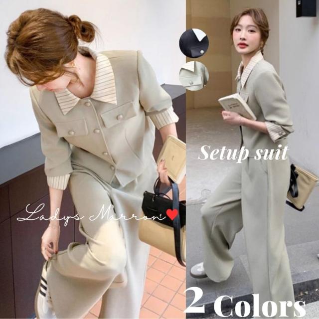 セットアップ 成人式 同窓会 服装 卒業式 卒園式 入学式 入園式 結婚式 お呼ばれ 服 七五三 母親 ママ ママスーツ パンツドレス ジャケット ワイドパンツ カジュアルスーツ レディース パンツスーツ パンツスタイル 20代 30代 40代 50代 高校 大学 ツーピース 上下セット