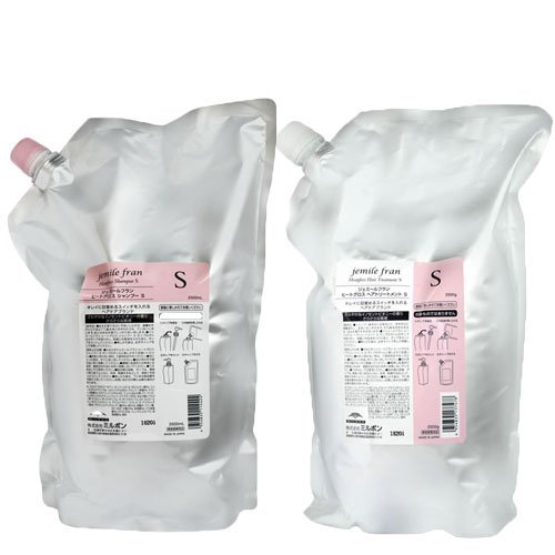 セット ミルボン MILBON ジェミールフラン ヒートグロス シャンプー S + トリートメント S 2500g 詰め替え用 シャンプー トリートメントセット