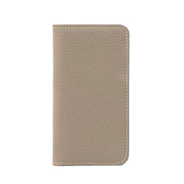 [HANATORA] iPhone11 Pro ケース シュリンクカーフレザー 手帳型 本革 スマホケース 耐衝撃 磁石不使用 マグネットなし ハンドメイド ギフトにも最適品 ダイアリーケース Edel グレージュ 薄茶色 PH-11Pro-Grege