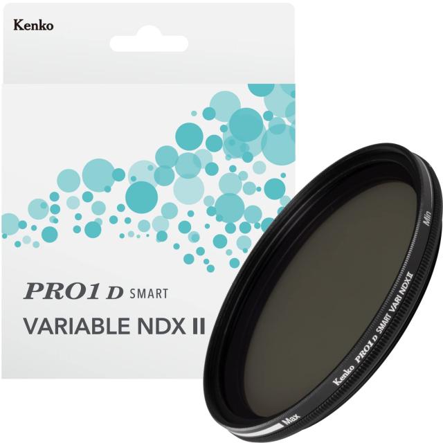 Kenko 可変NDフィルター PRO1D smart バリアブル NDX II 67mm ND3~32 X状ムラなし ND3~450無段階調整 撥水・撥油コーティング 日本製 014462