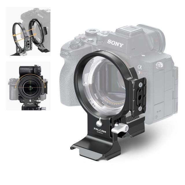 ULANZI FALCAM F38カメラレンズ用三脚座 カメラレンズ用 F38/F22/F50クイックリリース カメラレンズ三脚マウント 回転式水平・垂直 カメラ用ケージ アルミ合金製 カメラアクセサリー SONY ZVE-10/FX3/FX30/A7R5/A7M4/A7R4などカメラに対応 FE20-70/FE16-15/FE 24-1050/FE 50F1