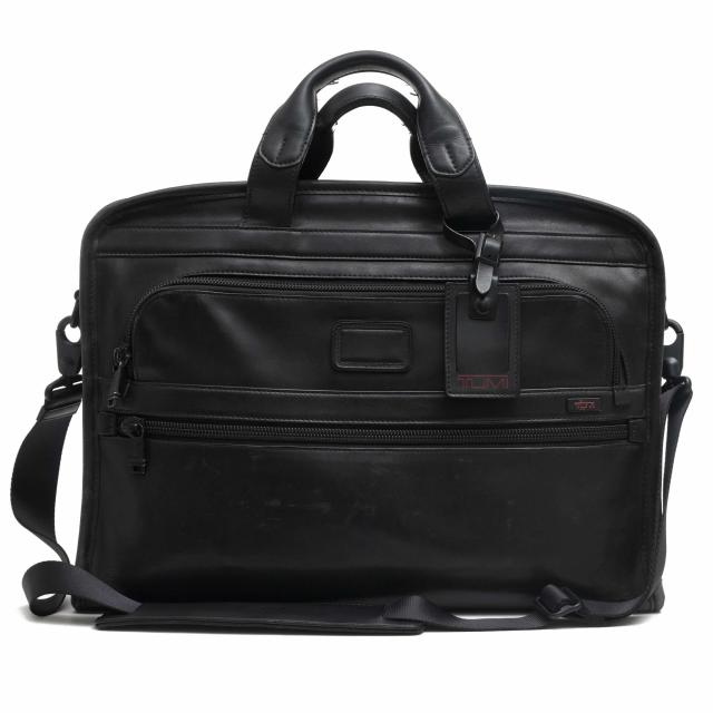 ○トゥミ TUMI ナパレザー 牛革 ビジネスバッグ 96111DH Slim large screen computer portforio brief スリム ラージ スクリーン   中古