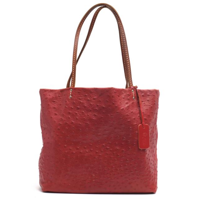 ○フェリージ Felisi オーストリッチ型押し トートバッグ 0026 肩掛け ワンショルダーバッグ ユニセックス 男女兼用 レディース 【 中古