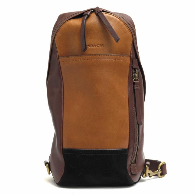 ○コーチ COACH ソフトポートレザー 牛革 ショルダーバッグ 70796 BLEECKER LEATHER COLORBLOCK CONVERTIBLE SLING ブリーカー カ  中古