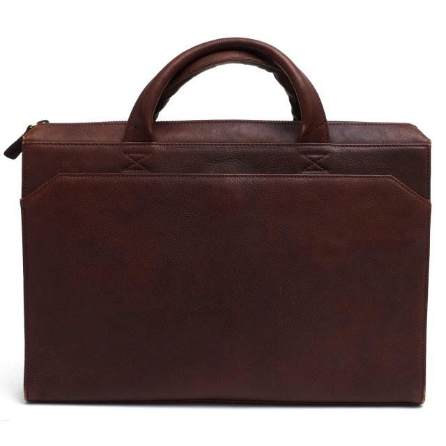 ○ヴァニティーバッシュ VANITY BASH ベジタブルタンニン鞣し牛革 ビジネスバッグ ベジタブルタンニン鞣し シボ革 シュリンクレザ  中古
