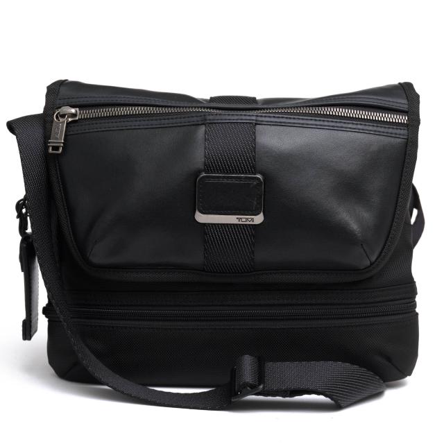 ○トゥミ TUMI バリスティックナイロン ナパレザー 牛革 ショルダーバッグ 232371D Alpha Bravo Travis Crossbody トラヴィス クロ 中古