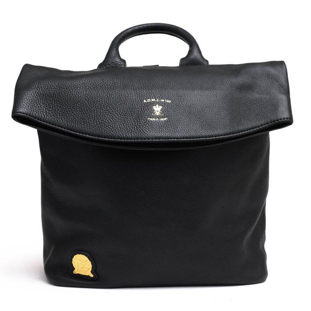 ○エーディーエムジェイ ADMJ ハイドシュリンク 牛革 リュック 16WS01134 COW HIDE BACK PACK ハンドストラップ シボ革 シュリンク 中古
