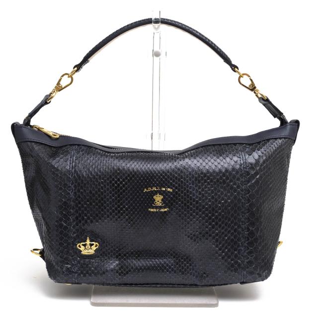○エーディーエムジェイ ADMJ ダイヤモンドパイソン 一部牛革 ハンドバッグ 16SA01017 肩掛け ワンショルダーバッグ レディース 【 中古
