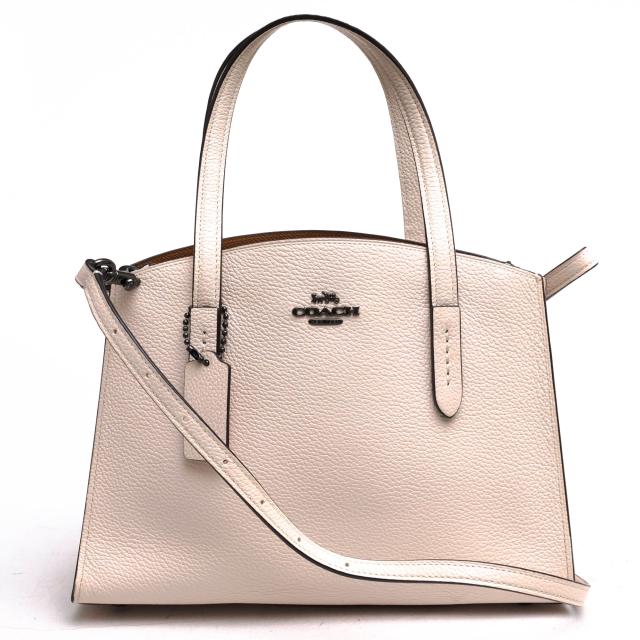 ○コーチ COACH ペブルドレザー 牛革 トートバッグ 29529 CHARLIE CARRYALL 28 チャーリー キャリーオール 2 2WAY ショルダーバッ  中古