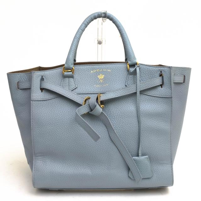 ○エーディーエムジェイ ADMJ 牛革 ハイドシュリンクレザー ハンドバッグ CONCULUSION TOTE コンクルージョントート B5サイズ収納  中古