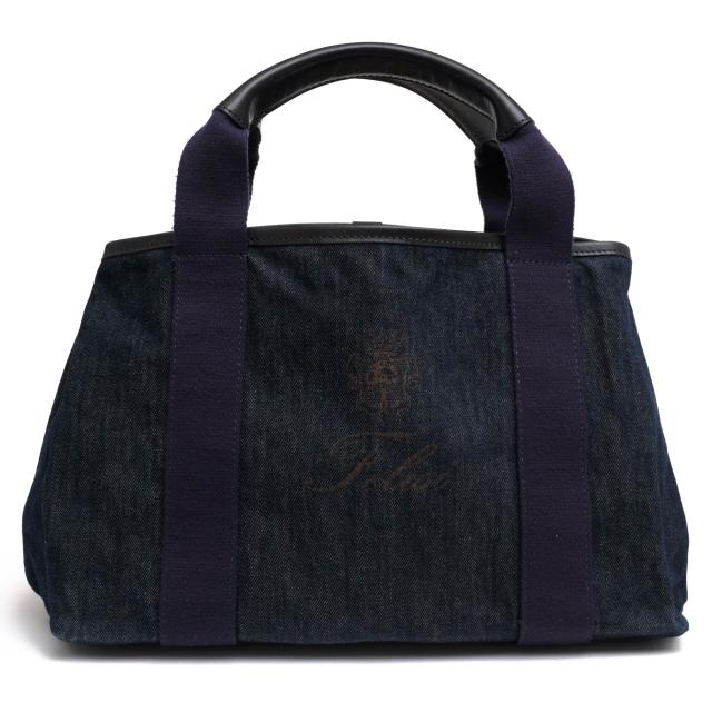 ○フェリージ Felisi 藍 INDIGO インディゴ染め トートバッグ 16/44/DW+A インディゴ染め ユニセックス 男女兼用 デニム レディー  中古