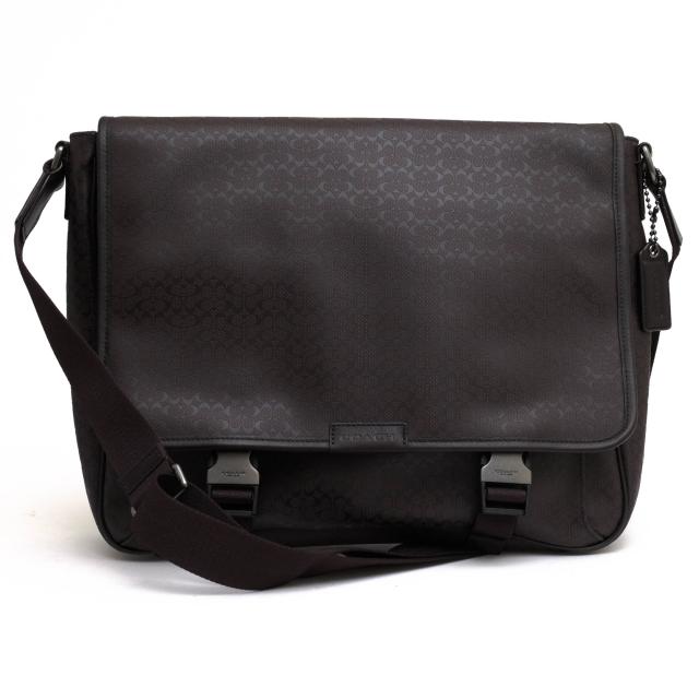 ○コーチ COACH ショルダーバッグ F70809 Heritage Signature Embossed Pvc Messenger ヘリテージ シグネチャー エンボス PVC メッ 中古