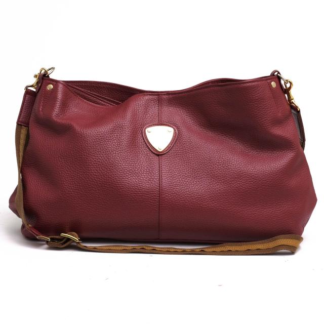 ○アタオ ATAO 牛革 ハンドバッグ elvy エルヴィ シボ革 シュリンクレザー 2WAY ショルダーバッグ レディース 【中古】 中古