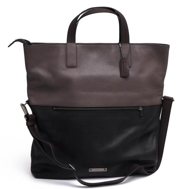 ○コーチ COACH 牛革 カーフ トートバッグ 71292 Thompson colorblock foldover tote トンプソンカラー ブロック フォルドオーバー 中古