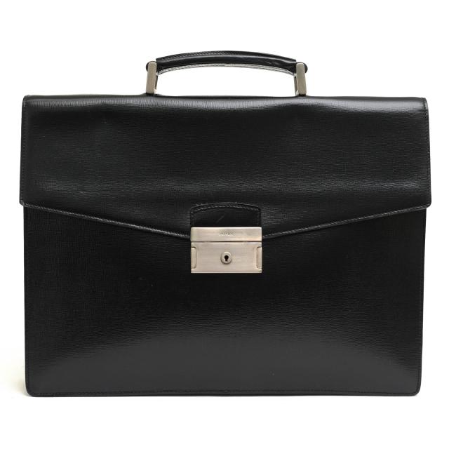 ○プラダ PRADA 牛革 ビジネスバッグ フラップ式 メンズ 【中古】 中古