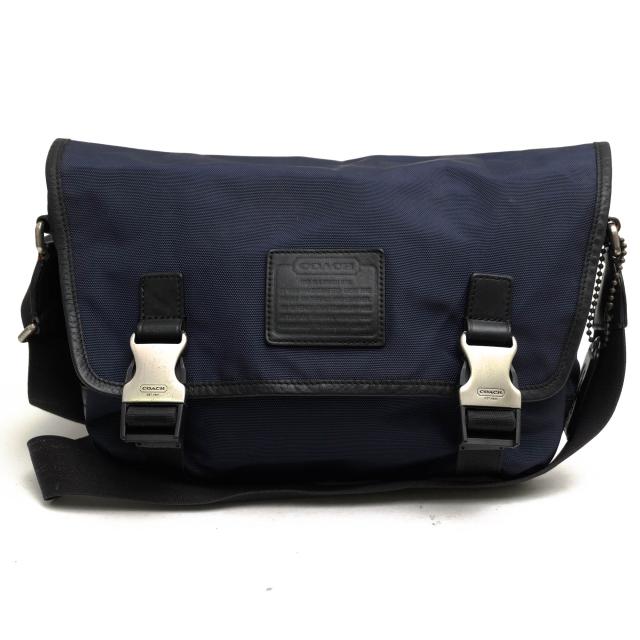 ○コーチ COACH 一部牛革 ショルダーバッグ F70575 Voyager Flap Crossbody ボイジャー フラップ クロスボディー クロスボディ メ  中古