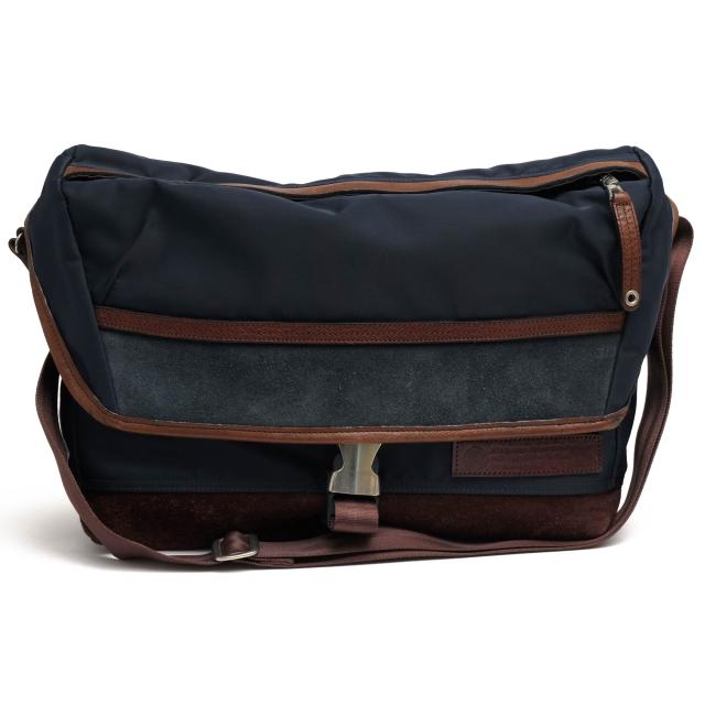 ○マスターピース master-piece 高密度ナイロンツイル オイルドカウレザー ショルダーバッグ No.01352 Density デスティニー メッ  中古