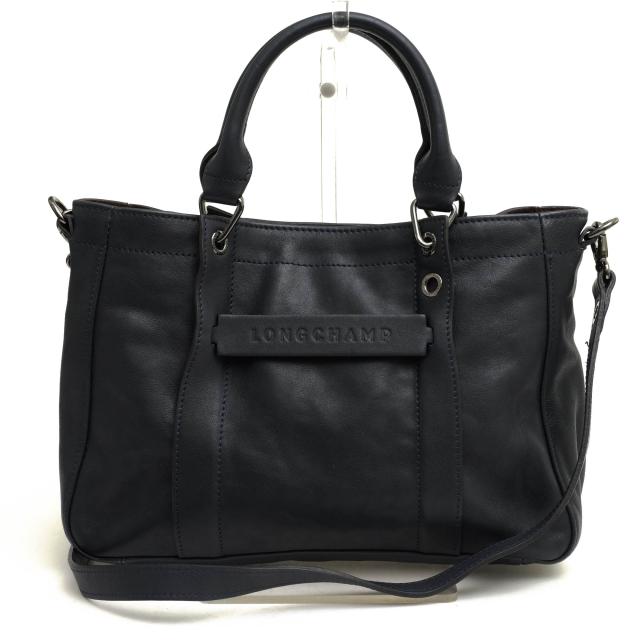 ○ロンシャン Longchamp 牛革 カーフ ハンドバッグ 1115770 3D Cabas S 2WAY ショルダーバッグ レディース 【中古】 中古