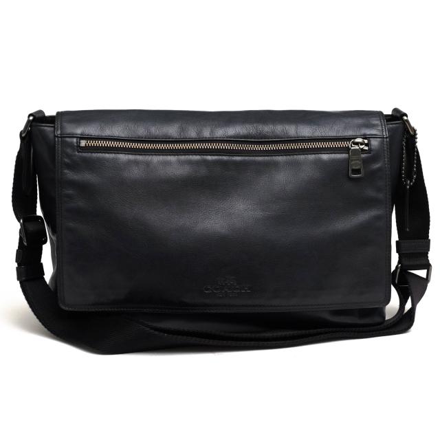 ○コーチ COACH 牛革 カーフ ショルダーバッグ F71642 Sullivan Messenger In Sport Calf Leather サリバン メッセンジャー フラッ 中古