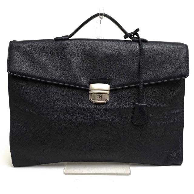 ○フォンタネリ Fontanelli ソットブラッチョ 牛革 カーフ ビジネスバッグ ソットブラッチョ クラッチバッグ シボ革 シュリンクレ  中古