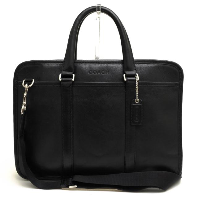 ○コーチ COACH ペブルドレザー 牛革 ビジネスバッグ F71016 Lexington Leather Mixed Material Commuter レキシントン ミックス   中古
