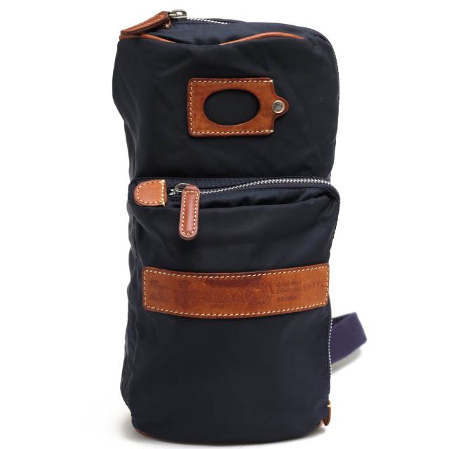 ○フェリージ Felisi 伊リモンタ社ナイロン バケッタレザー 牛革 ショルダーバッグ F99114 クロスボディ ボディバッグ 定番 メンズ 中古