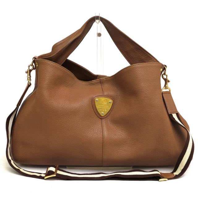 ○アタオ ATAO 牛革 ハンドバッグ elvy エルヴィ シボ革 シュリンクレザー 2WAY ショルダーバッグ レディース 【中古】 中古