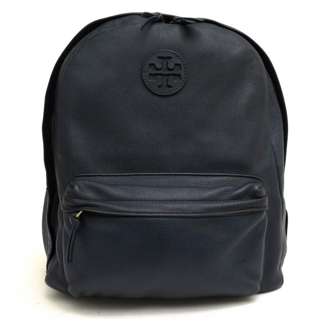 ○トリーバーチ TORY BURCH ペブルドレザー 牛革 リュック 40850 Zip Around Pebbled Leather Backpack デイパック シボ革 シュリ  中古
