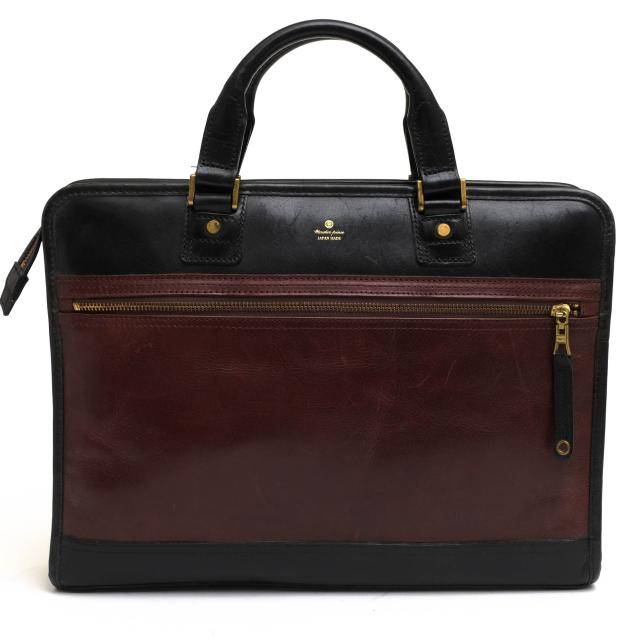 ○マスターピース master-piece フルタンニンキップレザー 牛革 ビジネスバッグ No.01794 FLAT フラット ノートPC収納可 定番 メン 中古