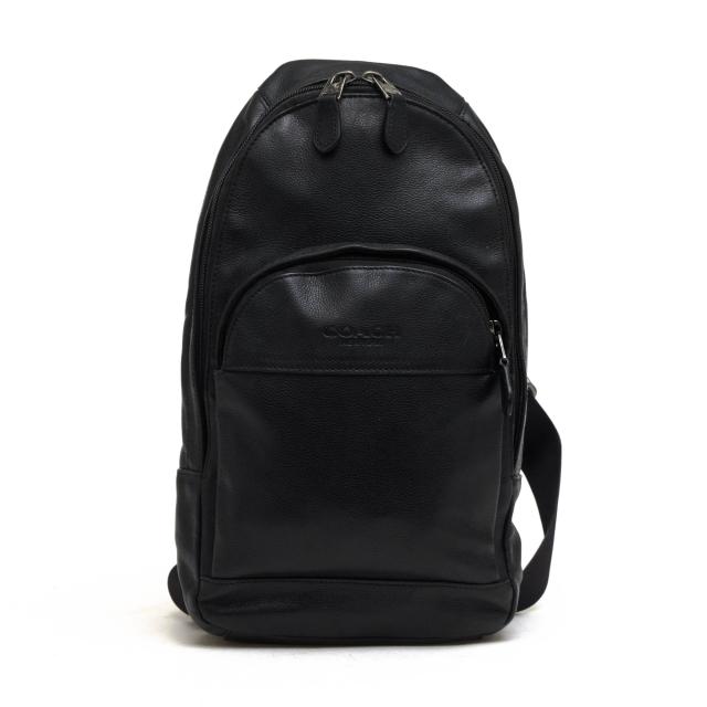 ○コーチ COACH スムースレザー 牛革 ショルダーバッグ F49312 Houston Sling Pack ヒューストン スリングパック ボディバッグ シ  中古