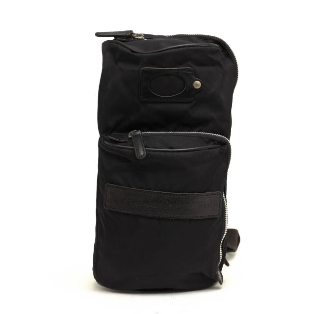 ○フェリージ Felisi 伊リモンタ社ナイロン バケッタレザー 牛革 ショルダーバッグ 99114 クロスボディ ボディバッグ 定番 メンズ  中古