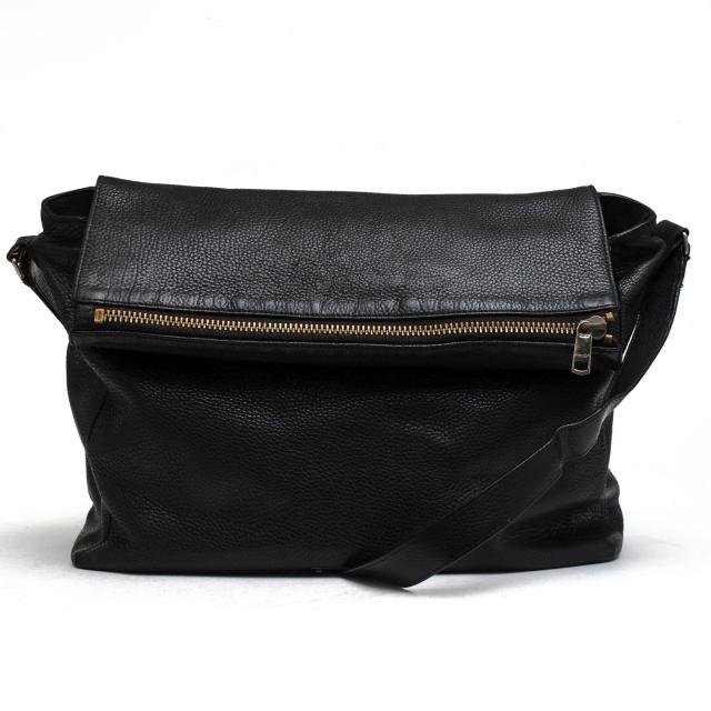 ○コーチ COACH ペブルドレザー 牛革 ショルダーバッグ 71236 Thompson Zip Top Messenger in Leather トンプソン ジップ トップ   中古