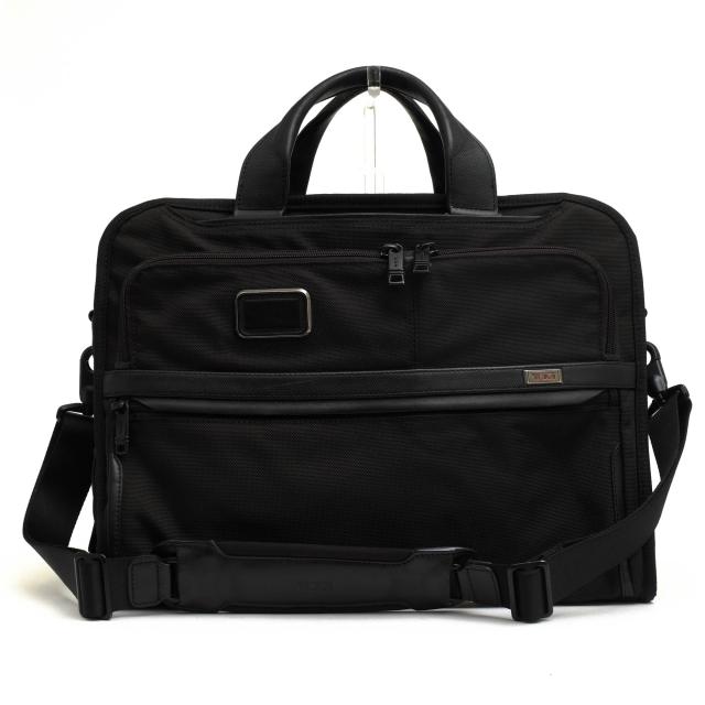○トゥミ TUMI FXTバリスティックナイロン 牛革 ビジネスバッグ 2603108D3 Alpha 3 Organizer Portfolio Brief アルファ3 オーガナ 中古
