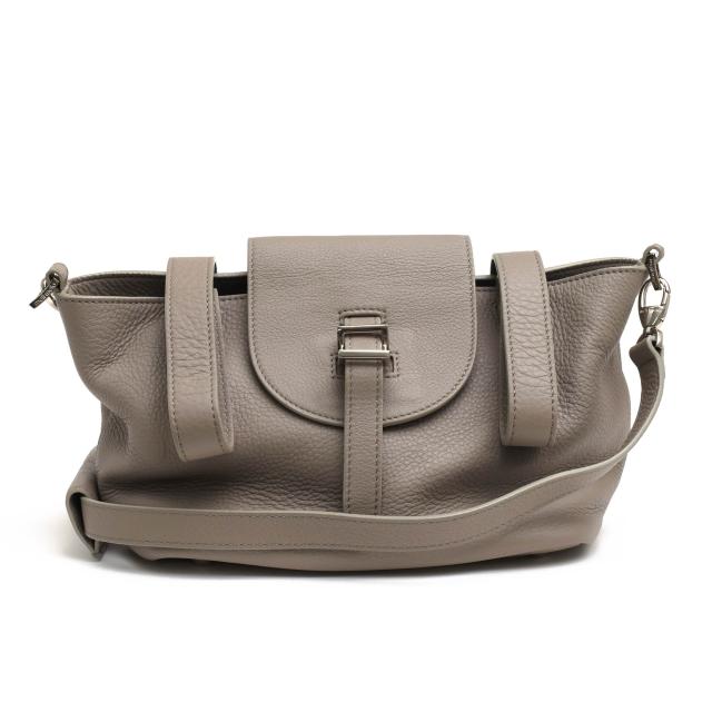 ○メリ・メロ MELI MELO ペブルドレザー 牛革 ハンドバッグ THILA ティーラ 2WAY ショルダーバッグ シボ革 シュリンクレザー レデ  中古