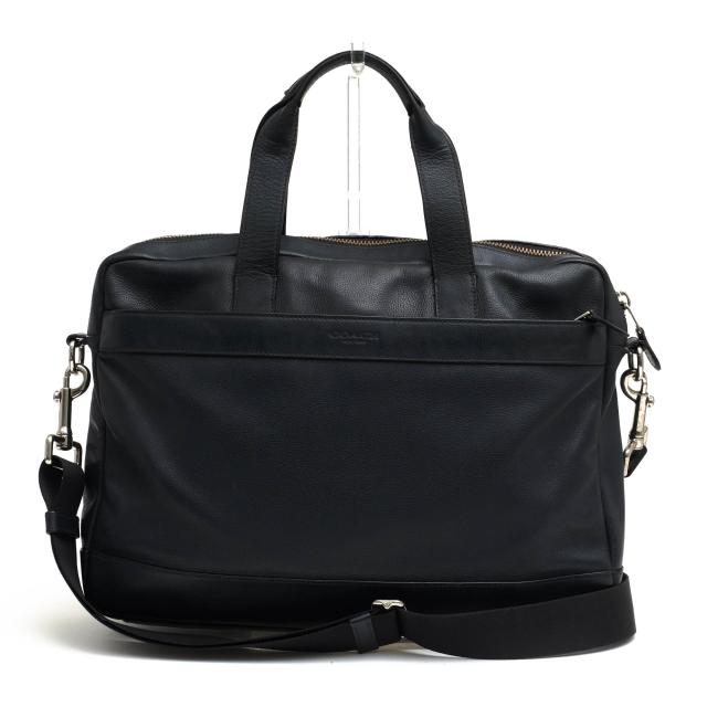 ○コーチ COACH スムースレザー 牛革 ビジネスバッグ F54801 Hamilton Bag In Smooth Leather ハミルトン バッグ 2WAY ショルダー  中古