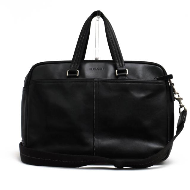 ○コーチ COACH 牛革 カーフ ビジネスバッグ F70707 Lexington Commuter レキシントン コミューター A4サイズ収納可 2WAY ショルダ 中古