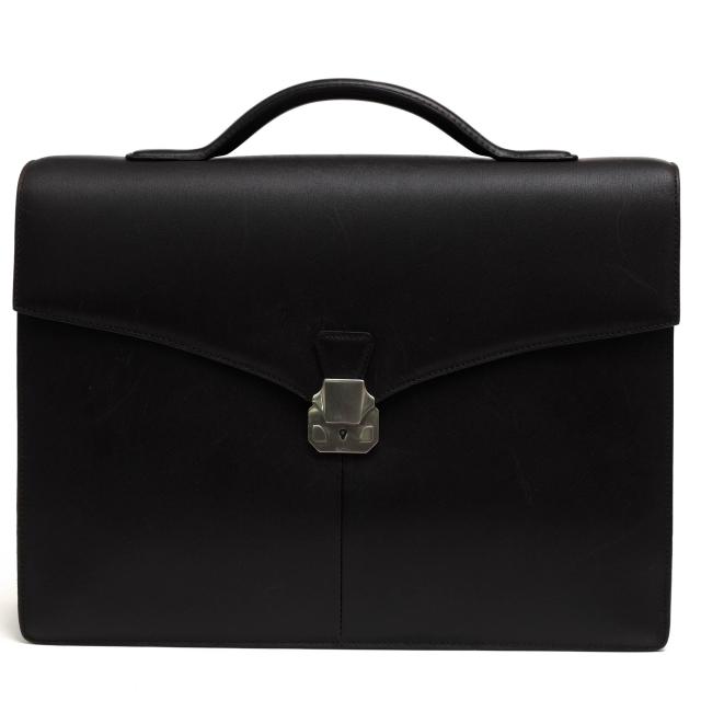 ○ダンヒル Dunhill グレインカウハイドレザー 牛革 ビジネスバッグ FA6060E SIDECAR サイドカー フラップ式 メンズ 【中古】 中古