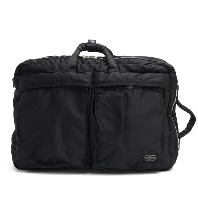 ○ポーター 吉田カバン PORTER ナイロンツイル ポリエステル綿ボンディング加工 ビジネスバッグ 622-79308 TANKER BRIEFCASE タン  中古