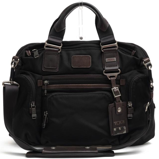 ○トゥミ TUMI ヒッコリー バリスティックナイロン ナパレザー 牛革 ビジネスバッグ 22619HKH BROOKS SLIM BRIEF ブルックス スリ  中古