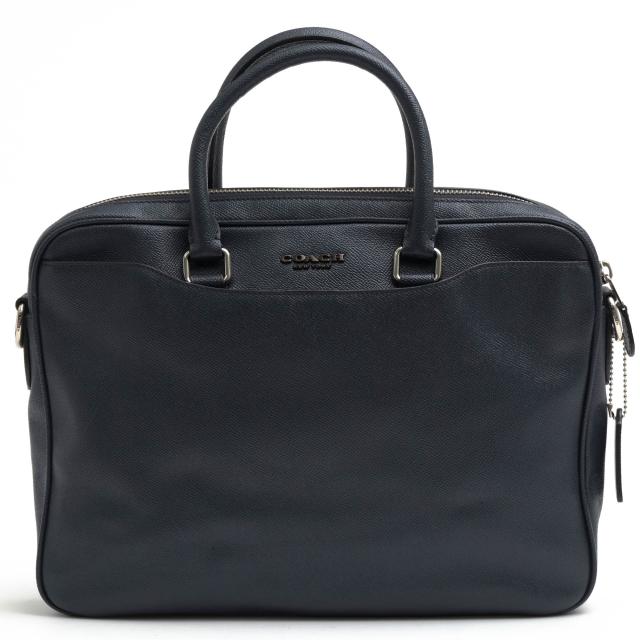 ○コーチ COACH クロスグレインレザー 牛革 ビジネスバッグ F72974 Beckett Compact Brief ベケット コンパクトブリーフ ノートPC  中古