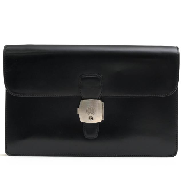 ○ダンヒル Dunhill 牛革 カーフ セカンドバッグ/クラッチバッグ LW9000A Confidential コンフィデンシャル フラップ式 メンズ 【  中古