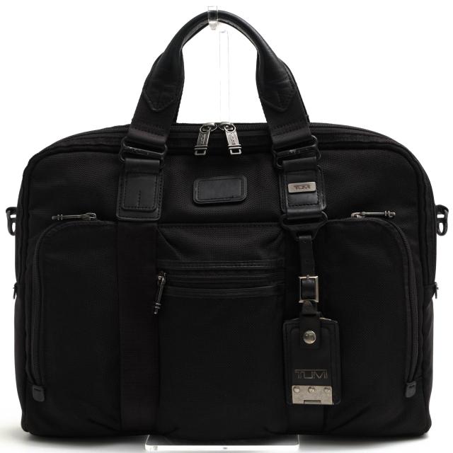 ○トゥミ TUMI バリスティックナイロン ナパレザー 牛革 ビジネスバッグ 22611DH ALPHA BRAVO Mcnair Slim Brief マクネア スリム  中古