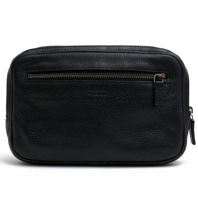 ○アルマーニ コレッツォーニ ARMANI COLLEZIONI オーガナイザー 牛革 セカンドバッグ/クラッチバッグ トラベルポーチ シボ革 シュ 中古