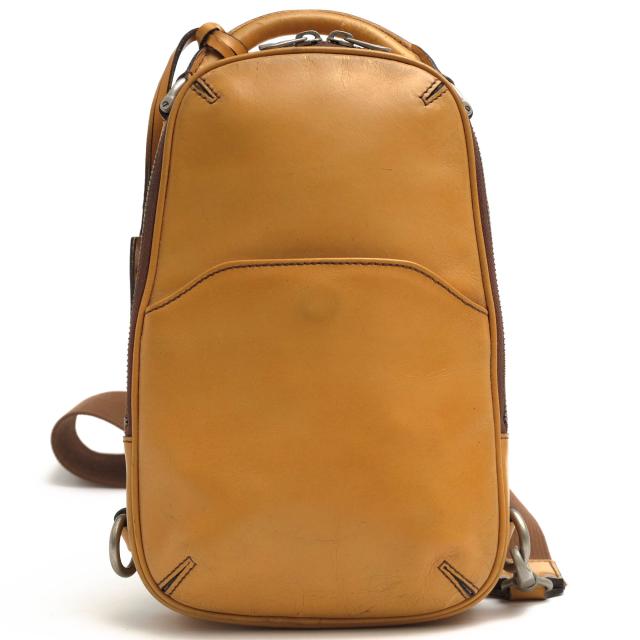 ○エルゴポック HERGOPOCH 牛革 ワキシングレザー ショルダーバッグ 06-OS ボディバッグ メンズ 【中古】 中古