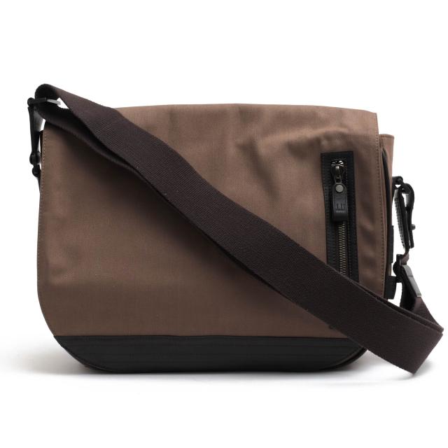 ○ダンヒル Dunhill コットンキャンバス 牛革 ショルダーバッグ L3G469B HEIST CANVAS ヘイスト フラップ式 メッセンジャーバッグ  中古