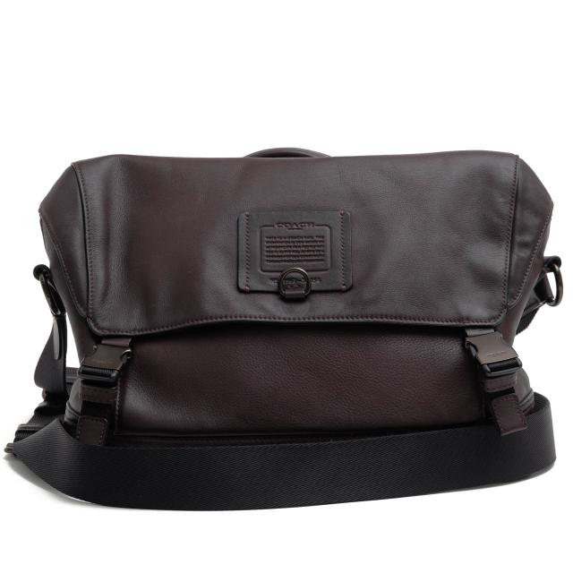 ○コーチ COACH ソフトグレインレザー 牛革 ショルダーバッグ 37954 Rivington bike bag リビングトン バイク バッグ フラップ式   中古